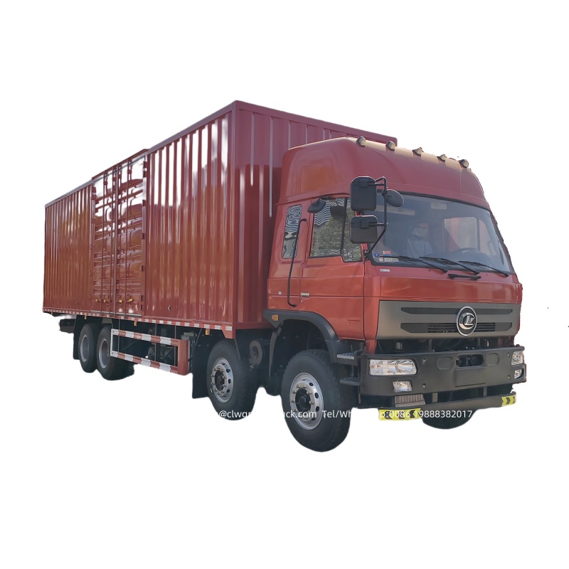 Dongfeng 8x4 12 wheeler 30tons 35tons van enclosed box truck