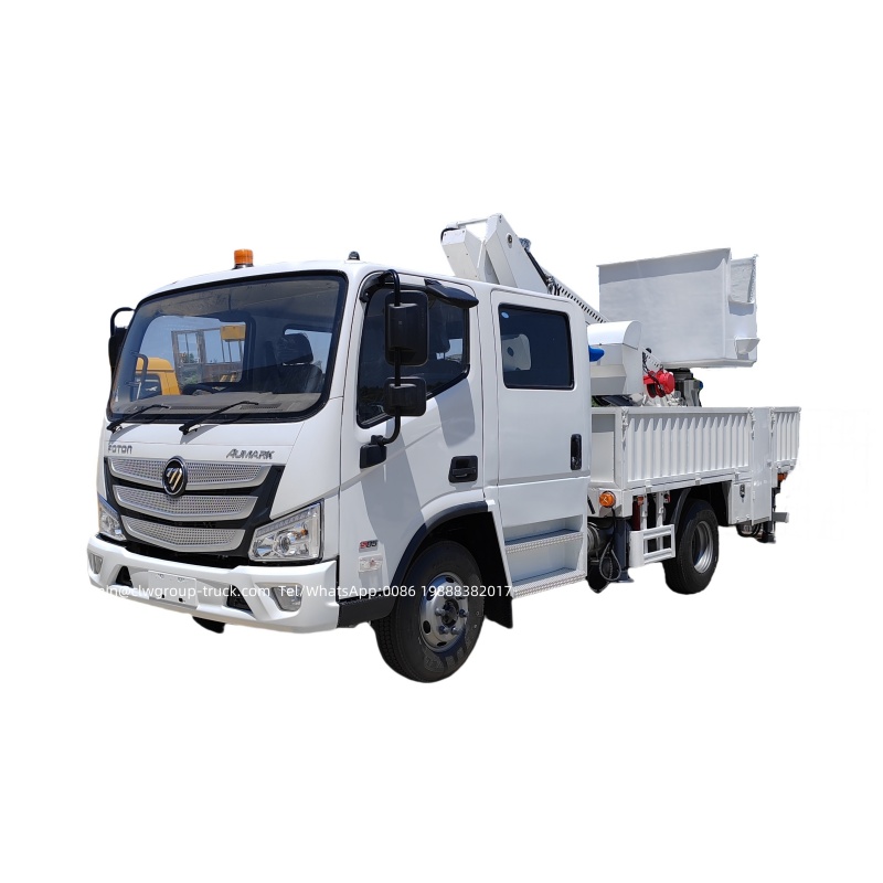 Foton dropside lorry mounted fiber insulated bucket manlift platform