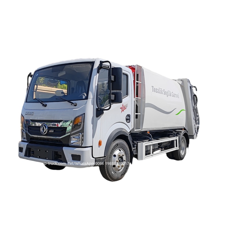 Dongfeng mobile refuse 5tons mini hydraulic small garbage truck