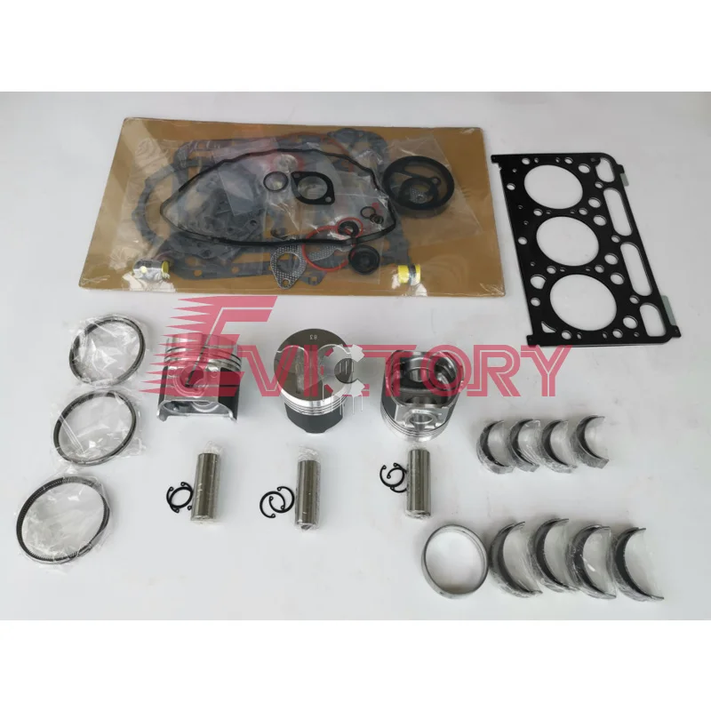 For KUBOTA overhaul D1503 D1403 rebuild kit piston ring gasket bearing + water pump,Pistons ...