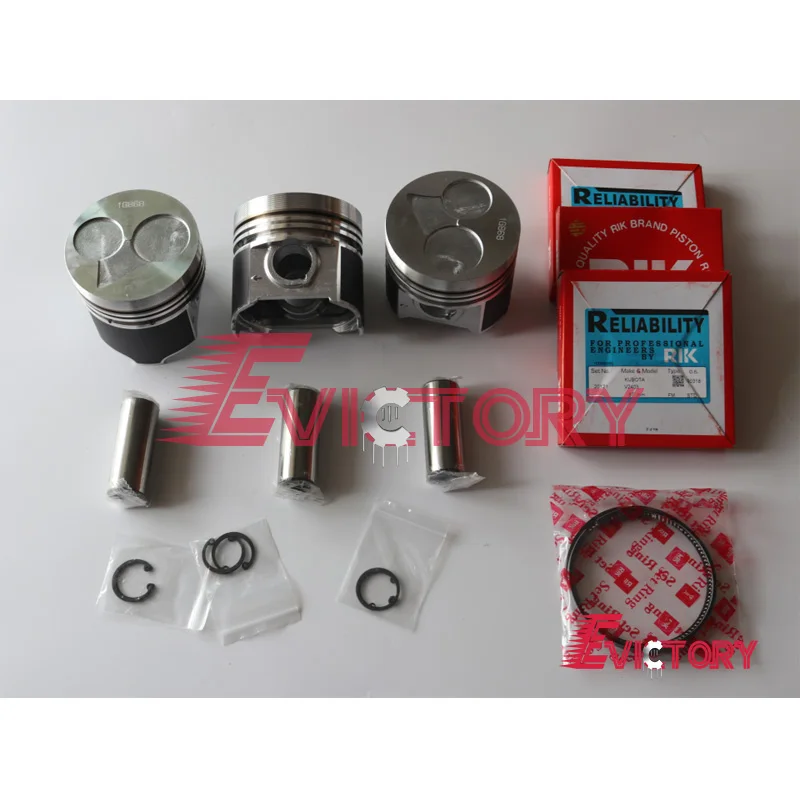 For KUBOTA D1703 rebuild kit piston ring overhaul gasket kit valve guide truck excavator parts ...