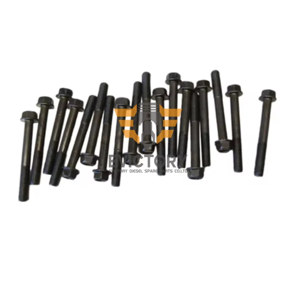 18 pcs V1903 Cylinder head bolt 6655158 For Kubota Excavator rebuild ...