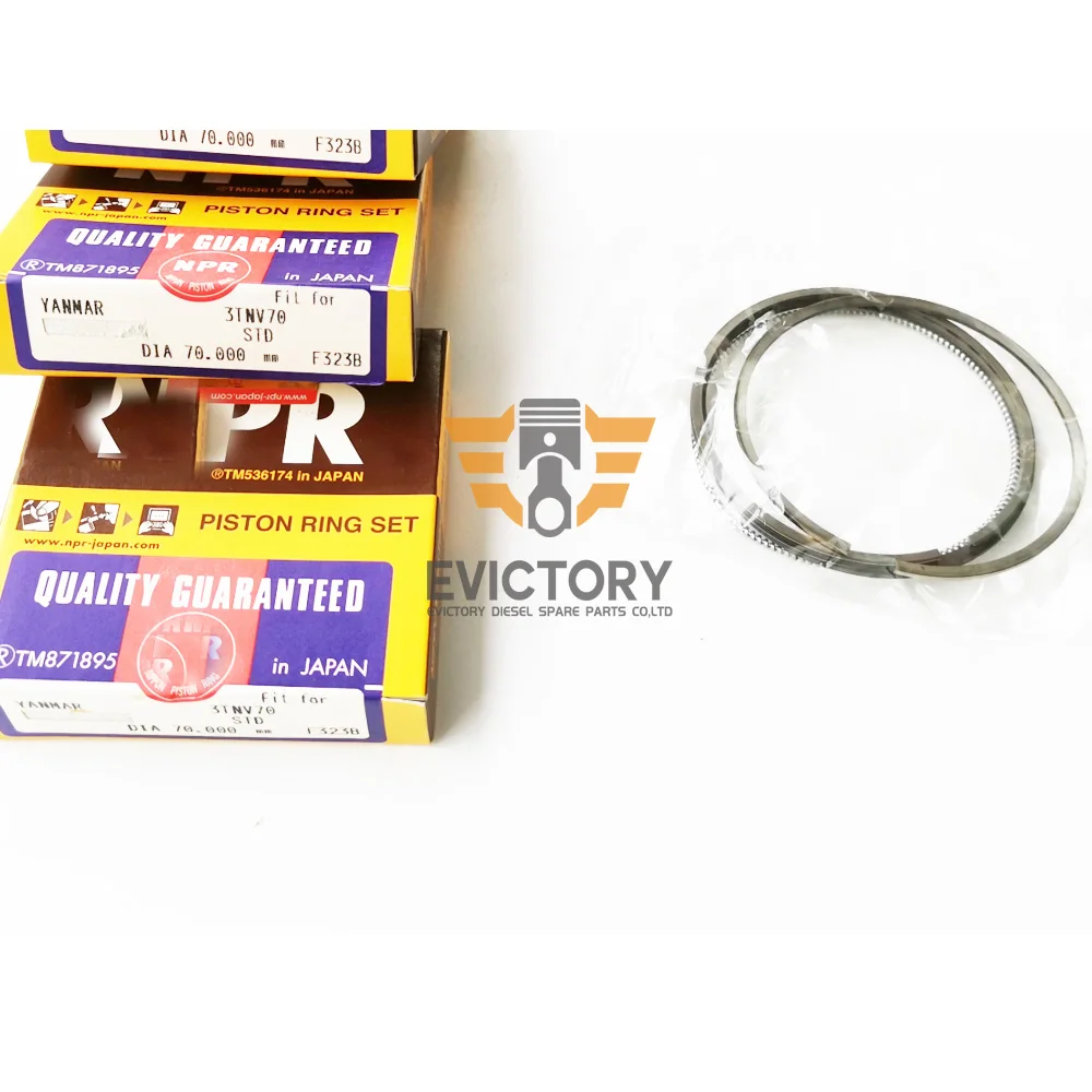 2YM15 crankshaft main conrod bearing + piston ring set for yanmar Mini ...