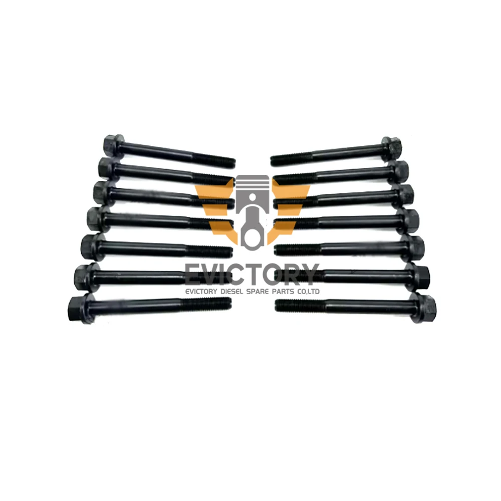 3TNE78 3TNE78A Cylinder head bolt 14 pcs For yanmar diesel engine spare ...
