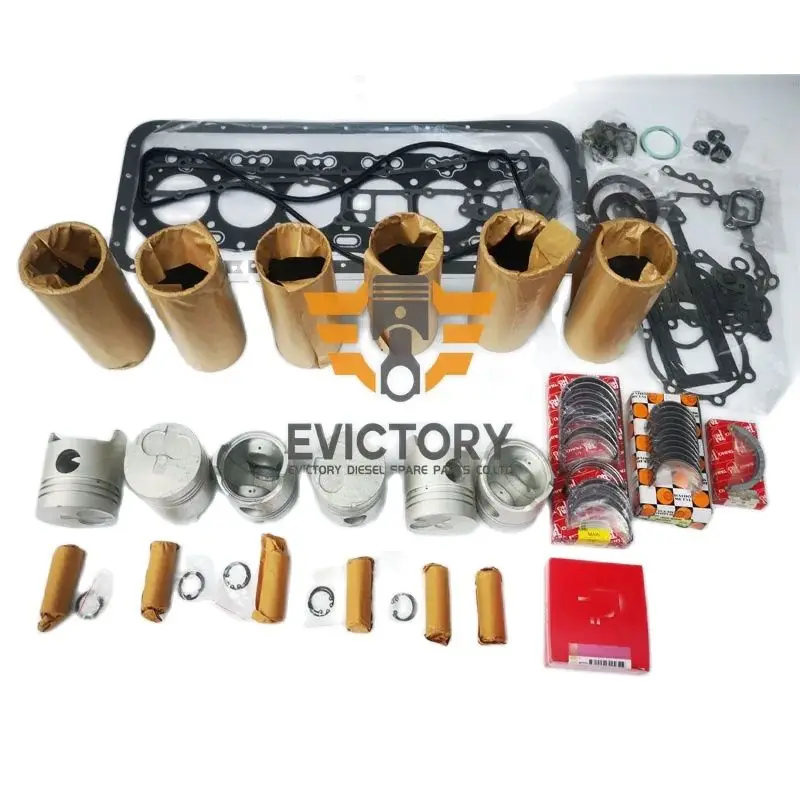 For FORKLIFT SD33 SD-33 Overhaul Rebuild Kit cylinder head gasket liner piston ring bearing ...