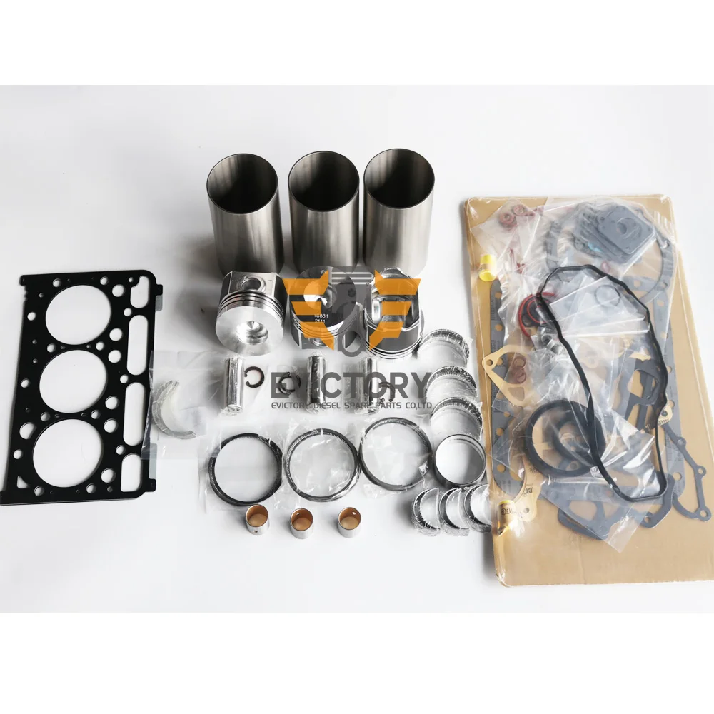 For KUBOTA rebuild kit D1703 water pump piston ring cylinder liner overhaul gasket crankshaft ...