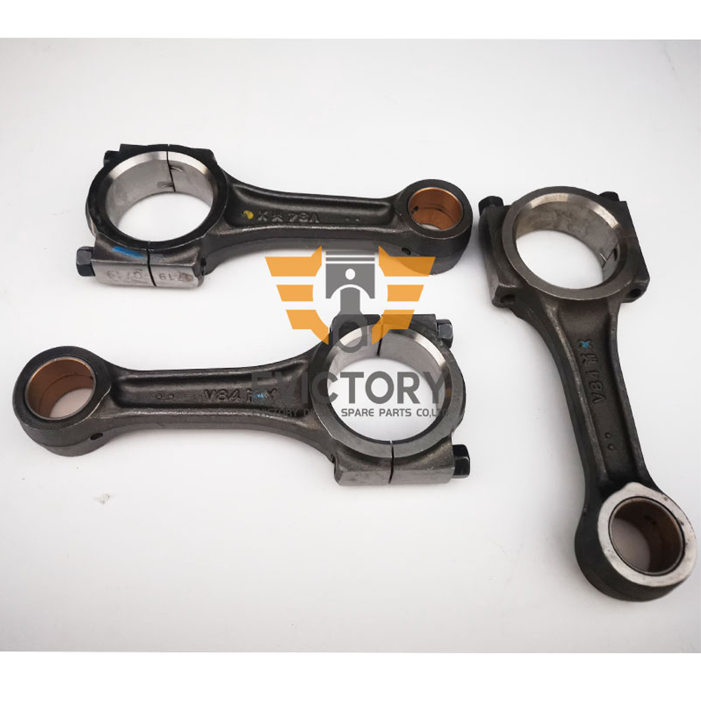 For ISUZU engine parts 3KR1 used connecting rod 3pcs + conrod bushings ...