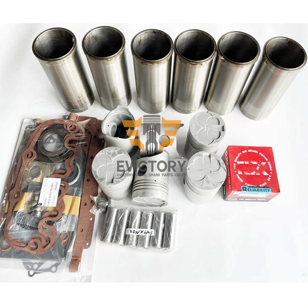 6-Cylinders 2D Engine Overhaul Rebuild Kit for Toyota Forklift - Pistons + Piston Ring ...