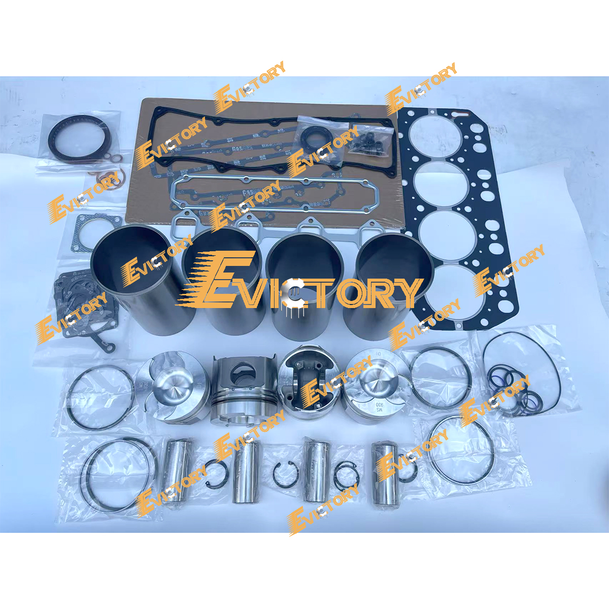 For Yanmar 4LH 4LH-TE Rebuild Kit - piston ring liner bearing gasket ...
