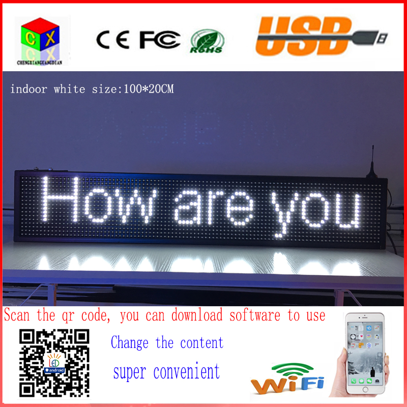 Home > Scrolling LED Sign > Indoor Scrolling LED Sign > 40X8 inch P10 ...