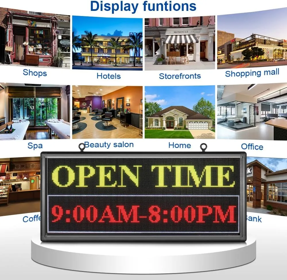 Double-Sided Display Outdoor LED Scrolling Sign 40'' x 18'' Full Color ...