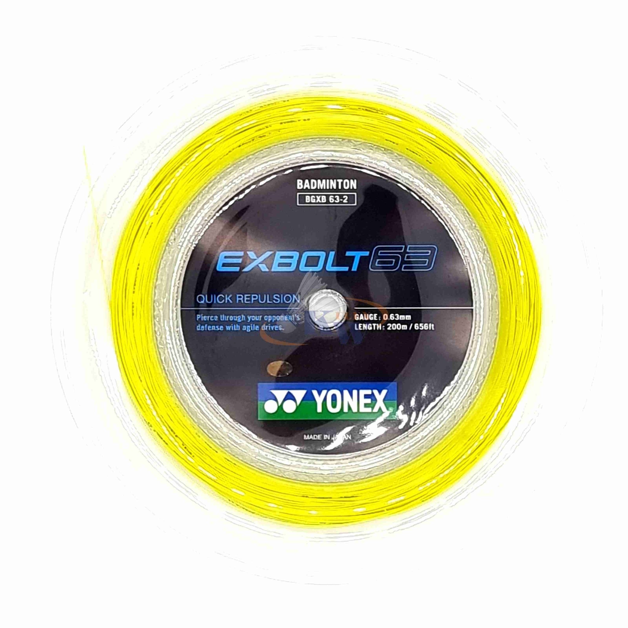 YONEX STRING Exbolt 63 Yellow (200m coil),BADMINTON