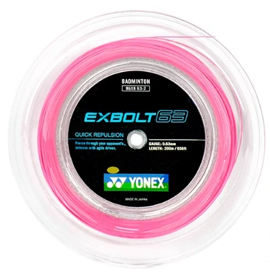 YONEX STRING Reel Exbolt 63 Light Pink (200m coil)