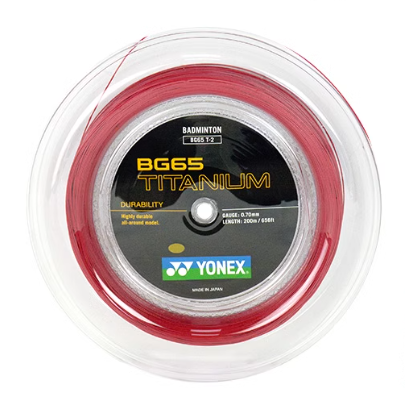 YONEX STRING BG65Ti Red (200m Coil)