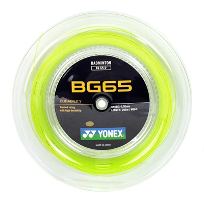 YONEX STRING BG65 Yellow (200m Coil)