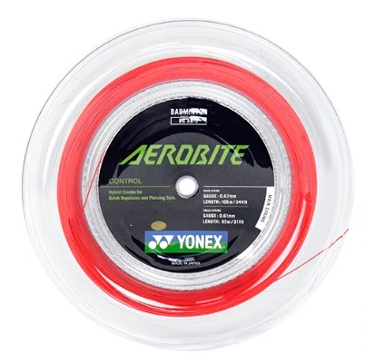 YONEX STRING BG AeroBite White/Red (200m Coil)
