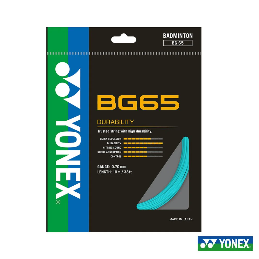 YONEX STRING BG65 Turquoise Single Package 10M