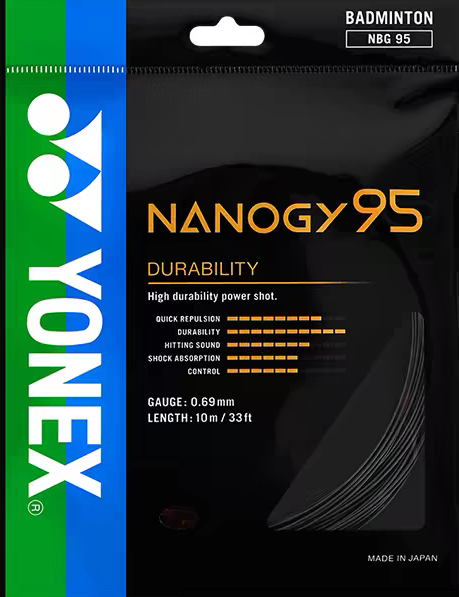 YONEX STRING Nanogy 95 Graphite Single Package 10M