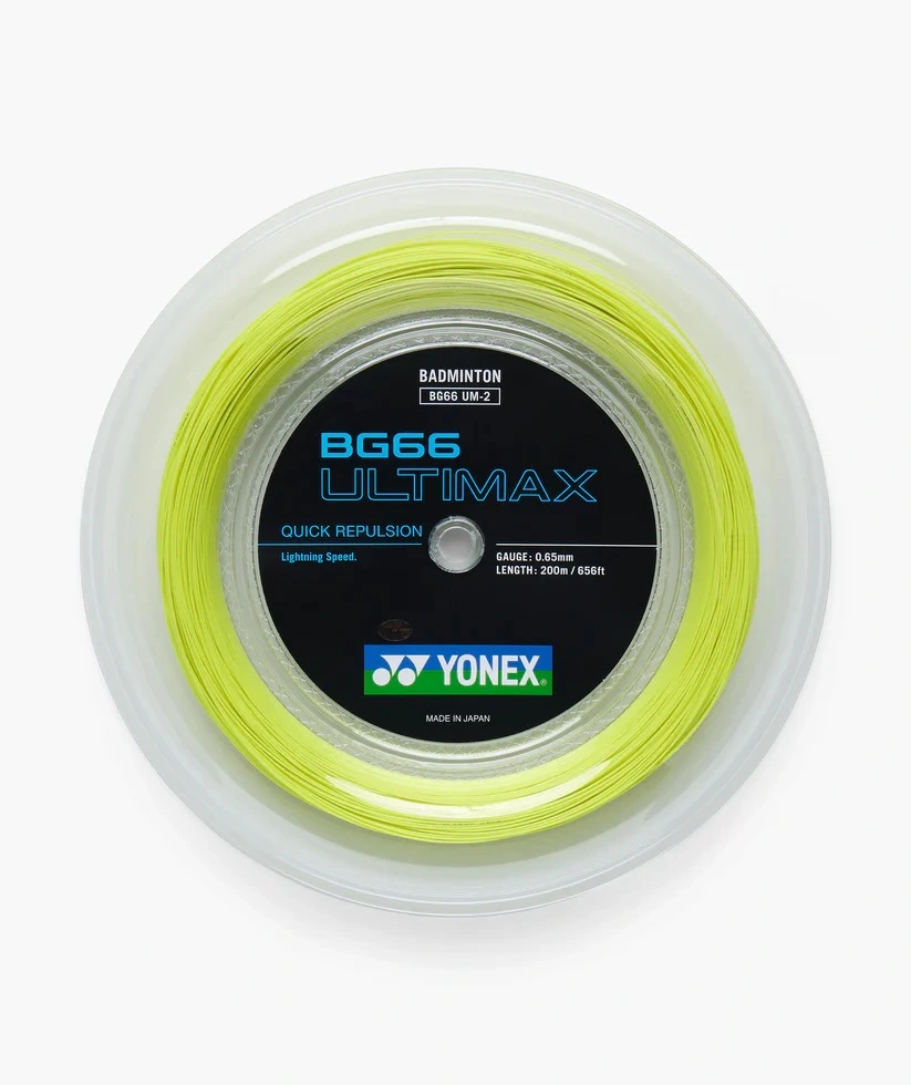 YONEX STRING BG66Ultimax Yellow (200m Coil)