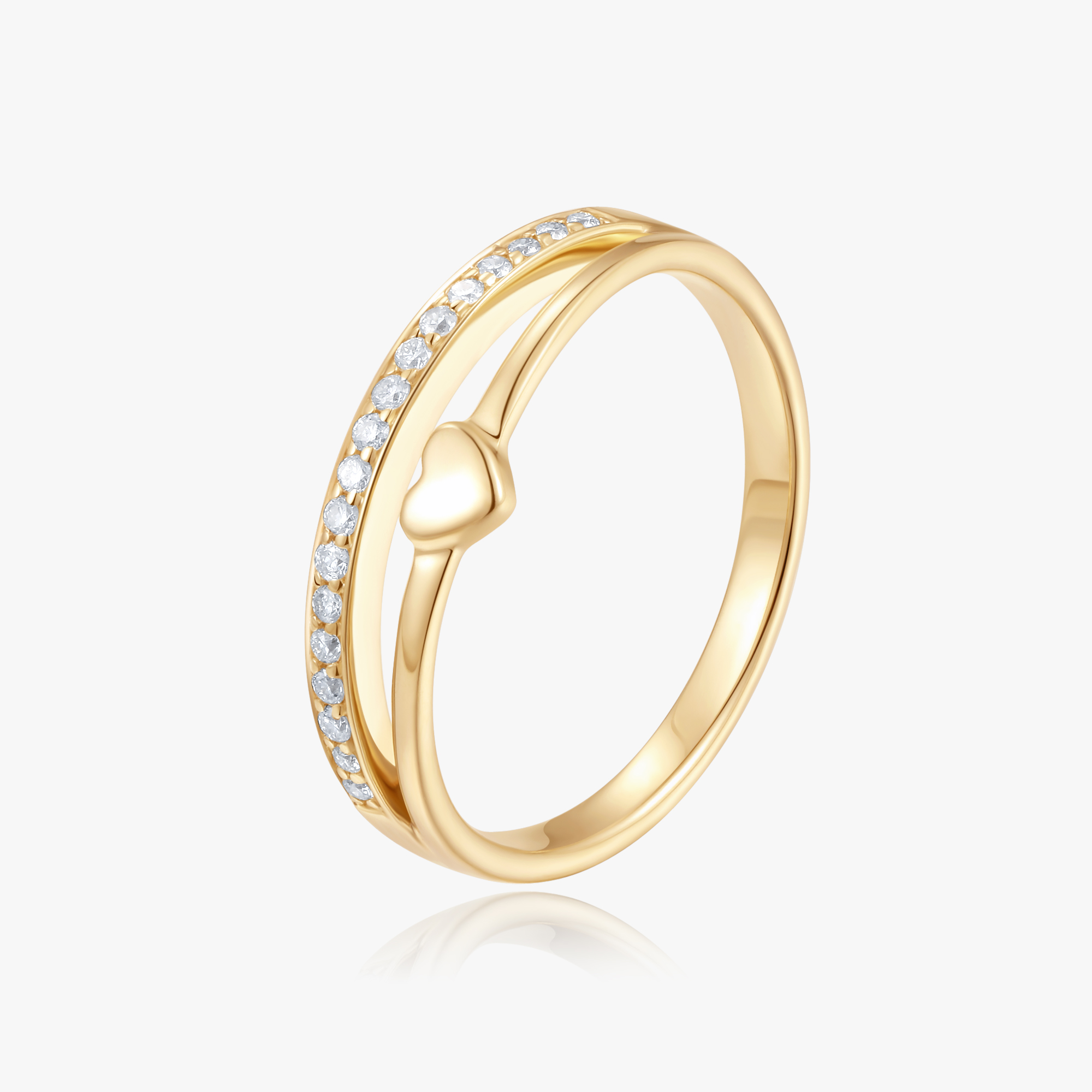 14K Stackable Heart Ring