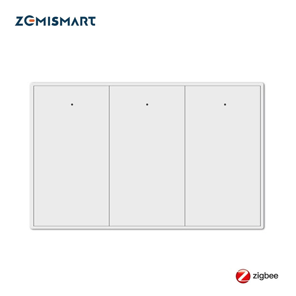 Zemismart Tuya Zigbee No Neutral Push Switch Wall Light US Interruptor ...