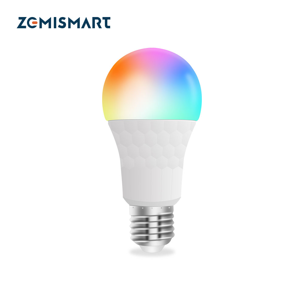 Zemismart Tuya WiFi 9W Smart LED Light Bulb E27 Dimmable Lamp RGBCW ...