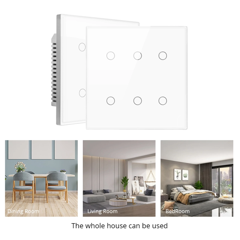 Zemismart Tuya 6 Gangs Zigbee Smart Wall Light Switch 4x4 Neutral ...