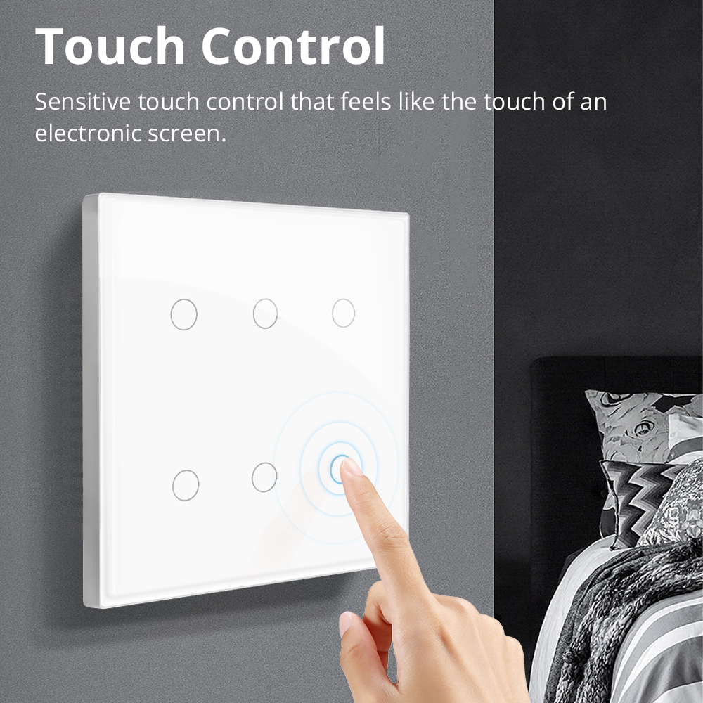 Zemismart Tuya 6 Gangs Zigbee Smart Wall Light Switch 4x4 Neutral ...