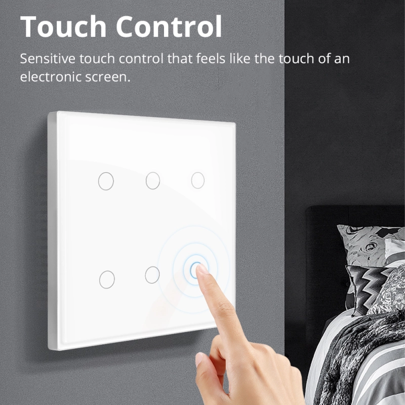 Zemismart Tuya 6 Gangs Zigbee Smart Wall Light Switch 4x4 Neutral ...