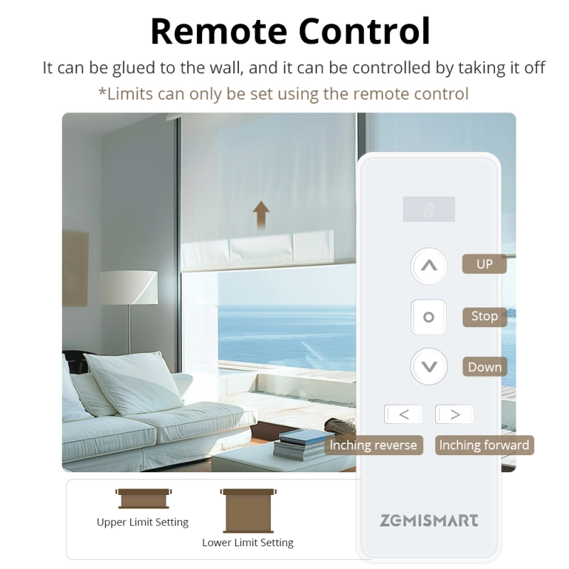 Zemismart Matter over WiFi 2N Roller Shade Blinds Motor Electric ...