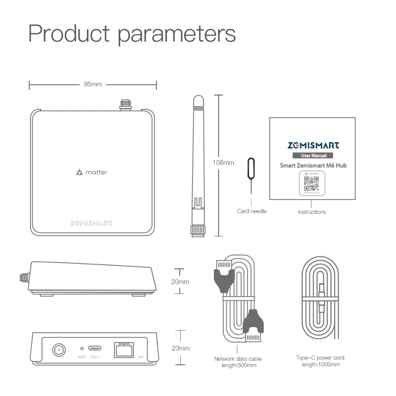 Zemismart Matter Zigbee Smart Home Hub Matter Bridge Integrates with ...