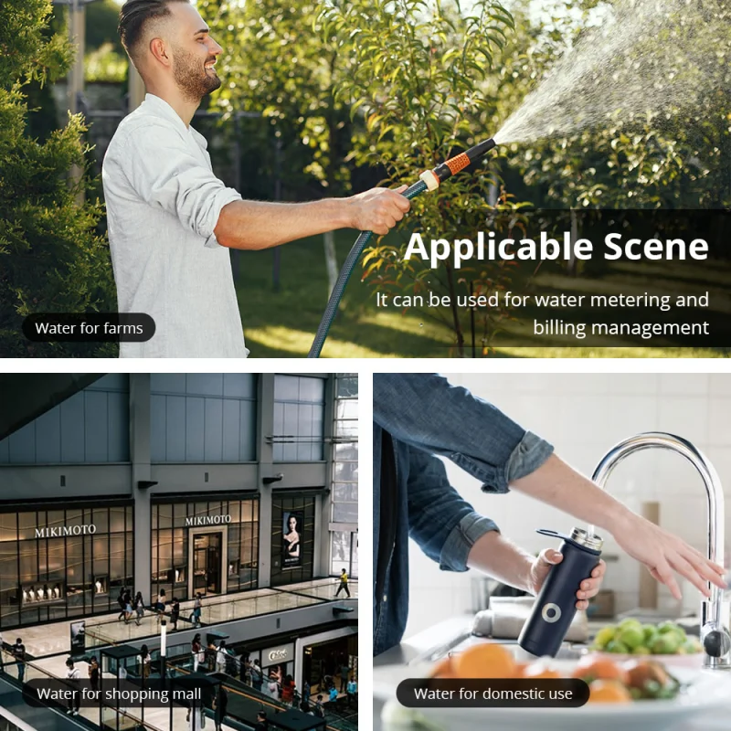 Zemismart Tuya Zigbee Smart Valve Ultrasonic Water Meter IP68 with LCD ...