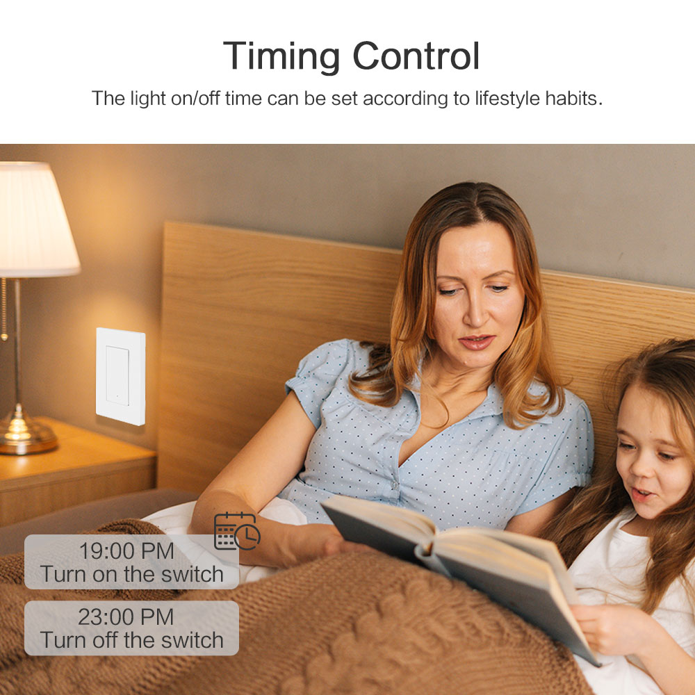 Zemismart Wifi Matter US Standard 3-Way Switch with Frame HomeKit ...