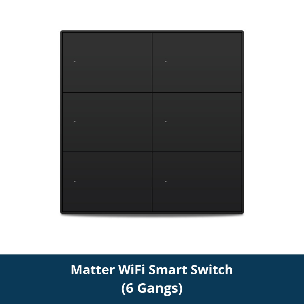 Zemismart Matter over Wifi Smart Push Button US Switch 1 2 3 4 6 gang ...