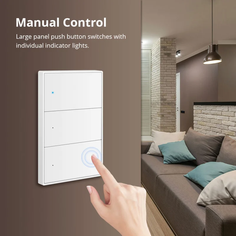 Zemismart Tuya Zigbee Neutral Push Switch Wall Light Switches 1 2 3 4 ...