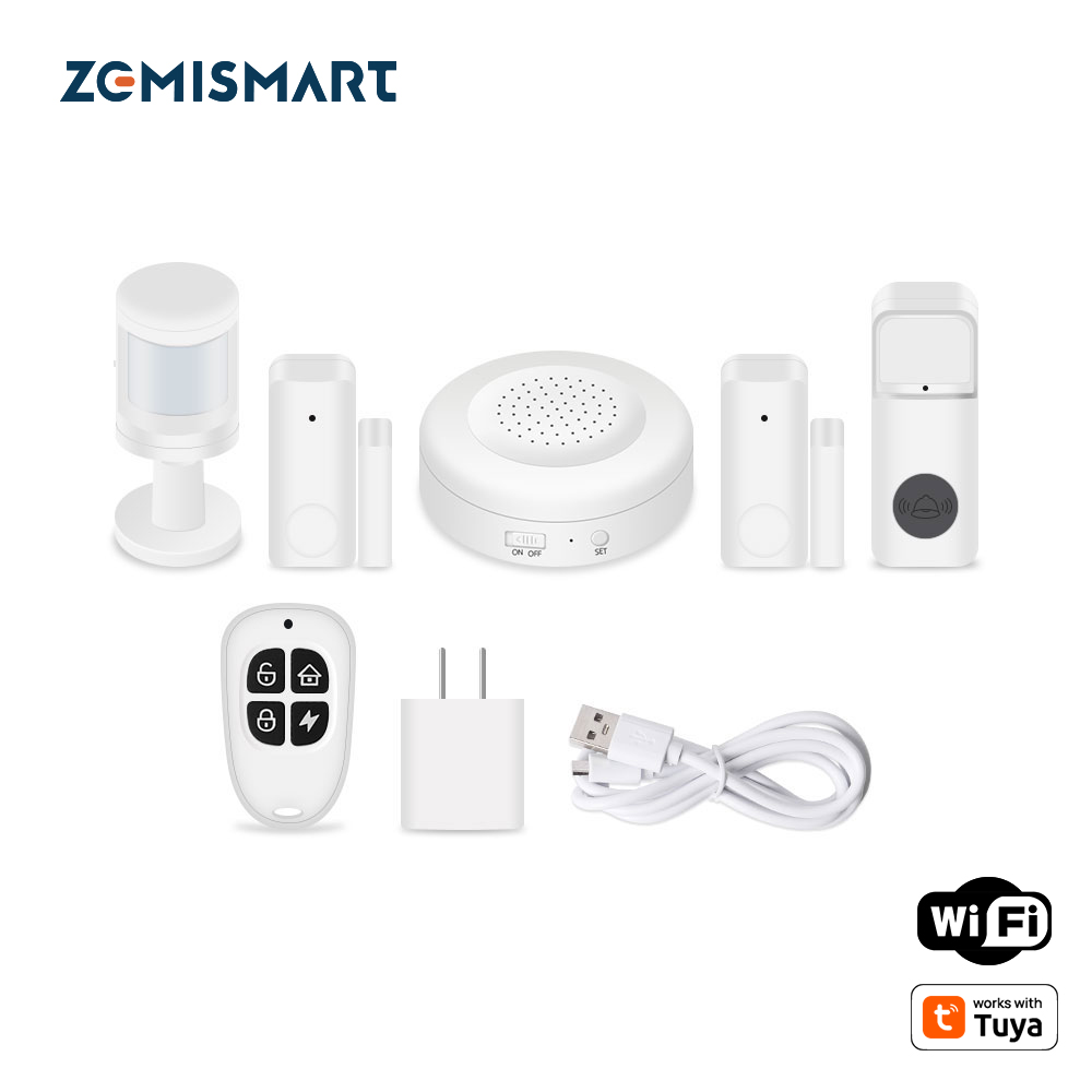 Zemismart Tuya WiFi Alarm Wireless Home Security System PIR Motion ...