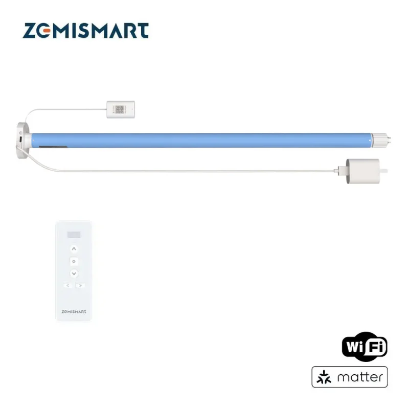 Zemismart Matter over Wifi Plug-In Roller Blind Motor Compaticable with 17mm/25mm/28mm Tubes ...