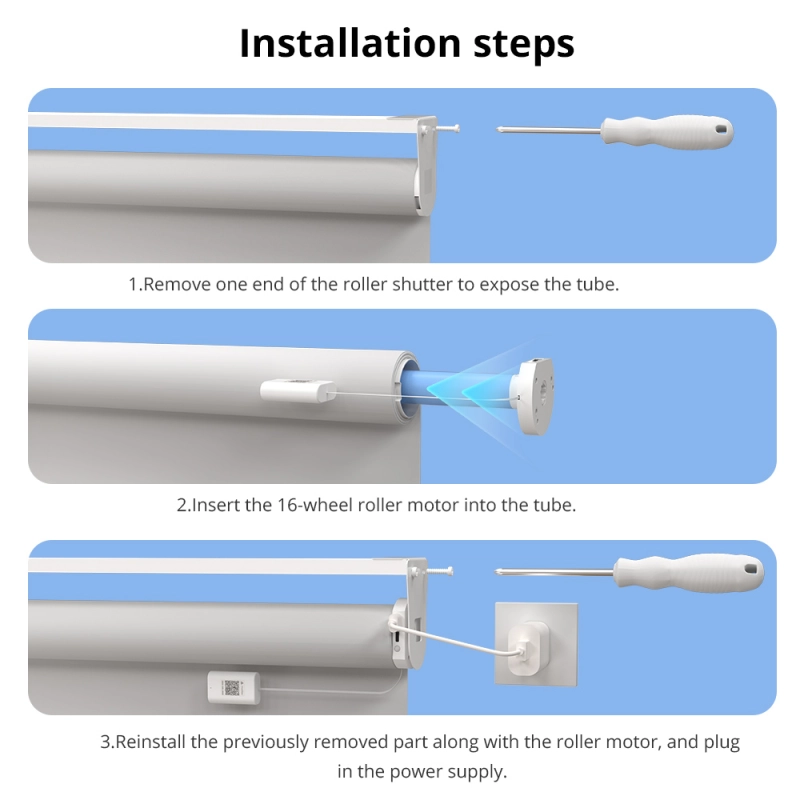 Zemismart Matter over Wifi Plug-In Roller Blind Motor Compaticable with ...
