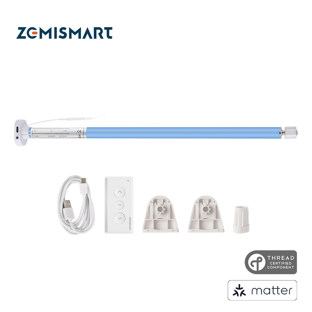 Zemismart Matter over Thread Rechargable Blind Motor compatible with 17 ...