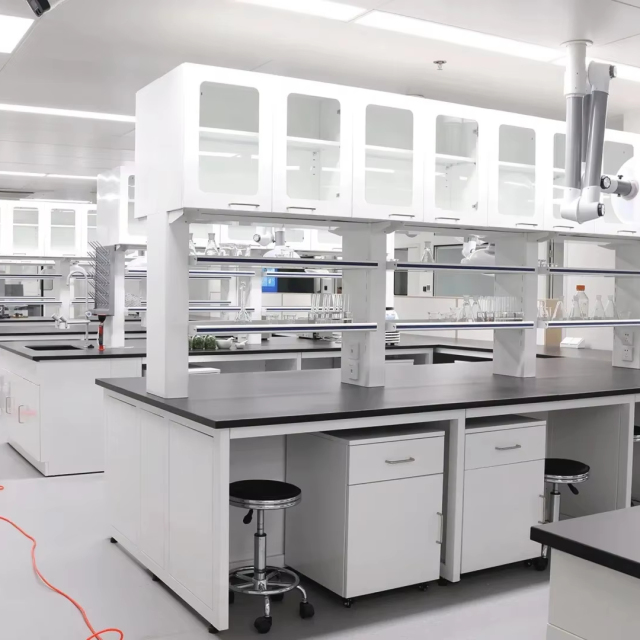 Laboratory Table with Sink Epoxy Worktop Acid Alkali Resistant Island Bench