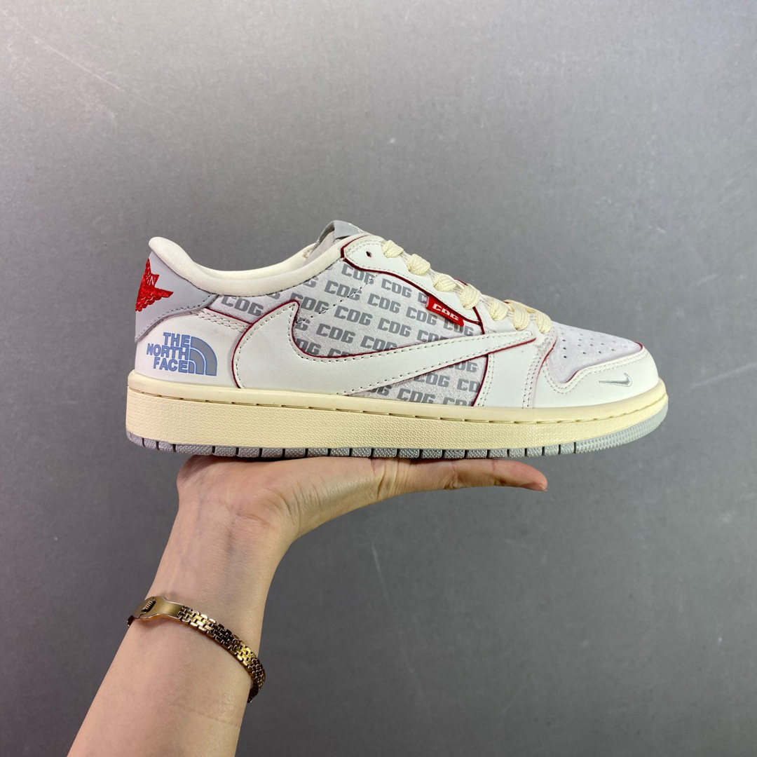 【N-K】 Travis Scott × A-J1 Low White Low