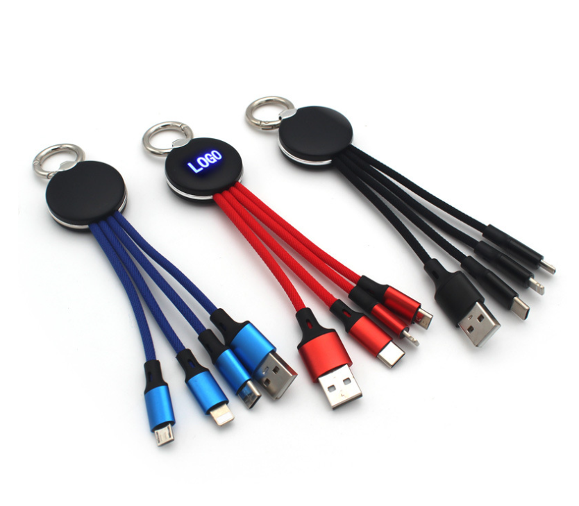 Multi Charging Cable Short, 4 in 1 Multiple USB Fast Charger Cord ...