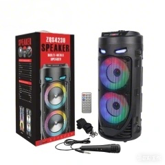 Double 4-inch Speaker Bluetooth Speaker Portable KTV with Microphone ...