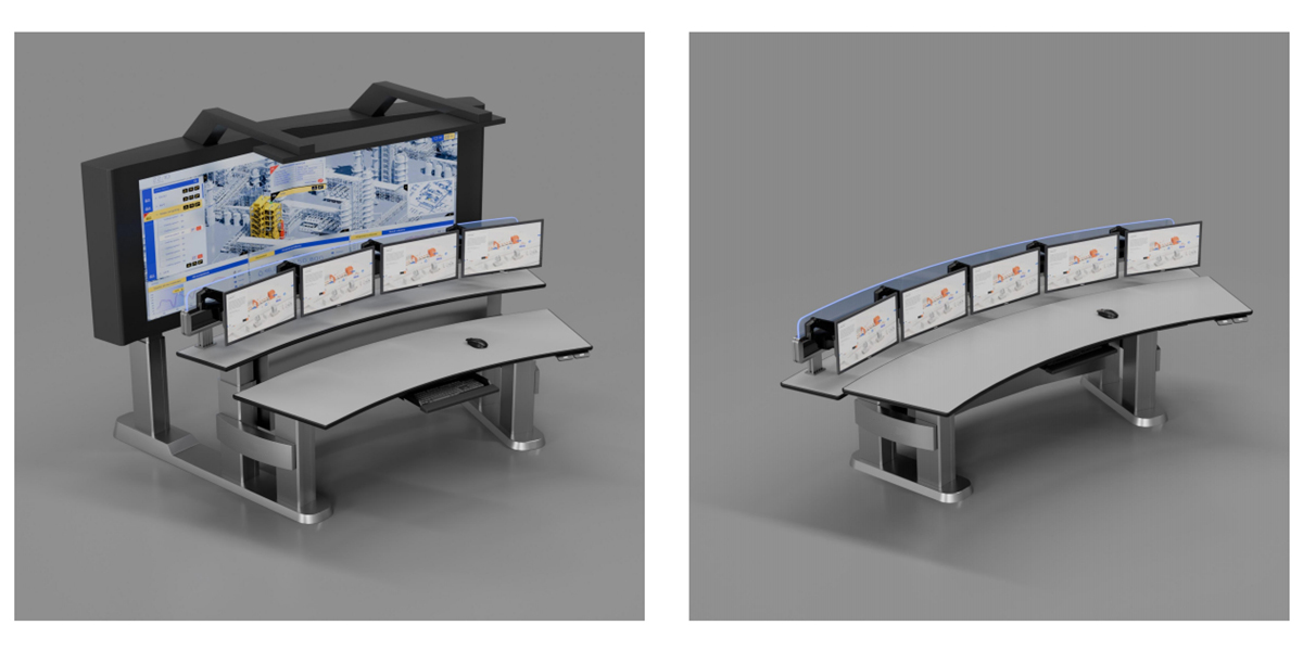 Sit-Stand Control Room Consoles | Standing Desk Console