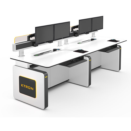 Height adjustable command center control room console