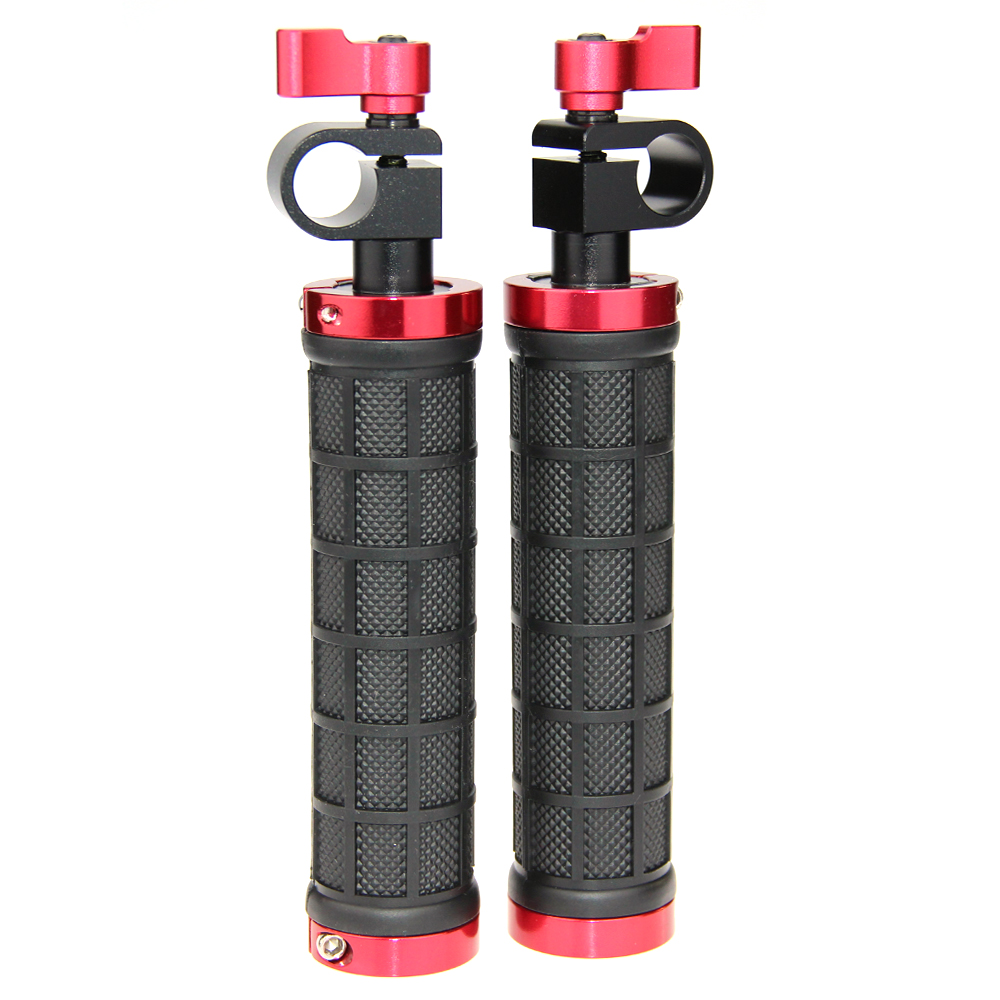CAMVATE 2x New DSLR Handle Grips w/ rod clamp fr 15mm Rod Rig rail ...