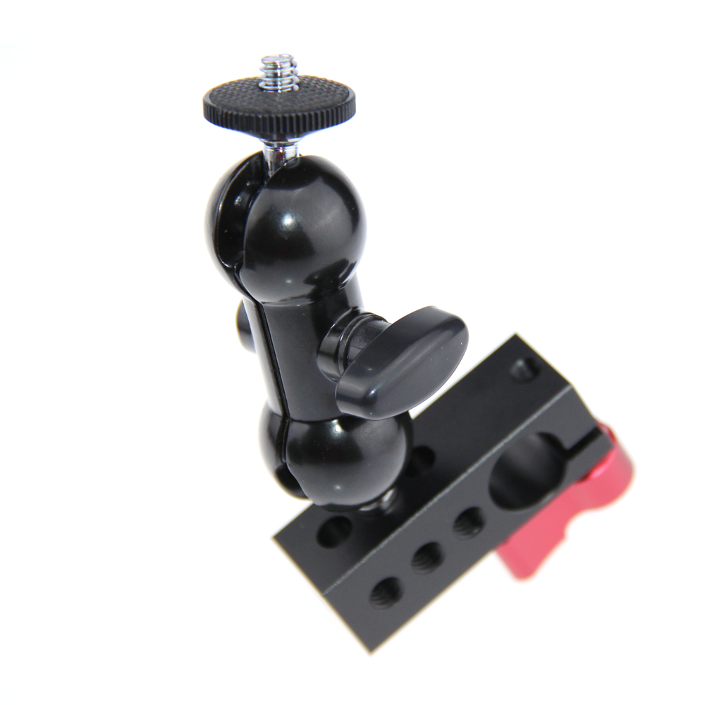 15mm Single Rod Clamp with 1/4" 360 degree Rotating Bracket Holder ...