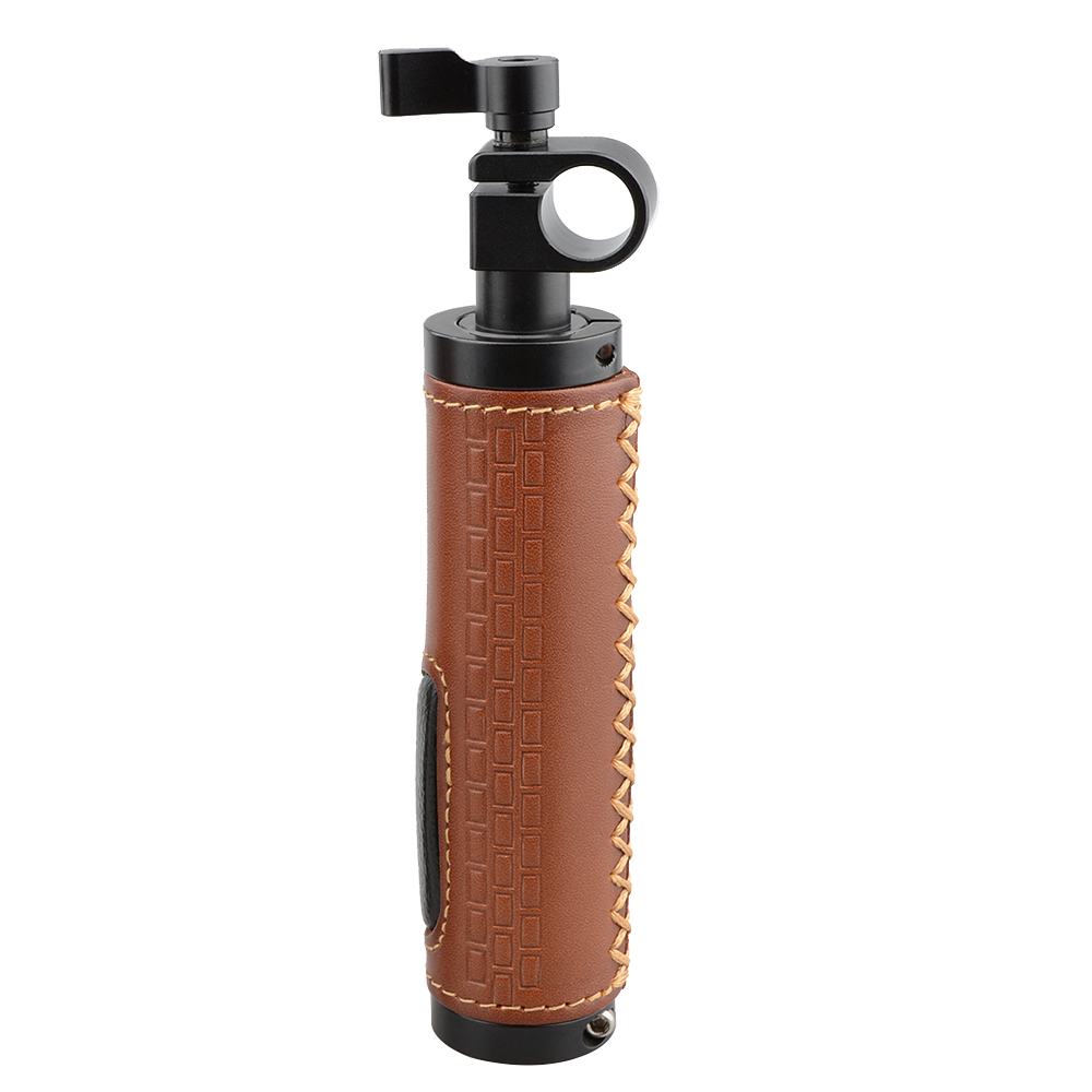 CAMVATE 15mm Rod Clamp Handle Grip (Leather) for DSLR Camera Rod System ...