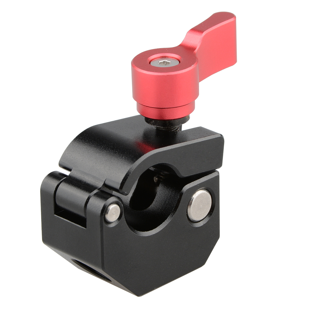 CAMVATE 15mm Quick Release Rod Clamp (Red Ratchet Knob),15mm Rod Clamp ...