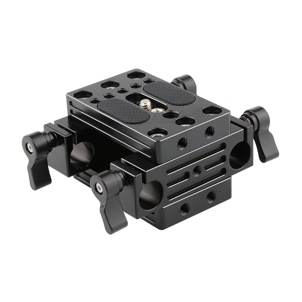 CAMVATE Support Base Plate with 15mm Rod Clamp Railblocks,Base Plate